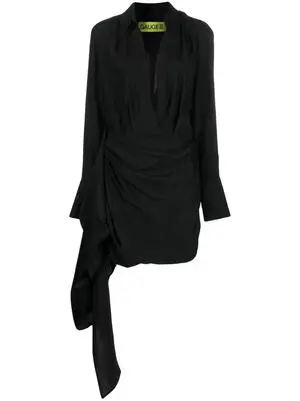 Gauge81 Gravia Draped Silk Mini Dress