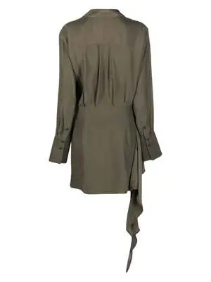 Gauge81 Gravia Long-sleeve Silk Minidress