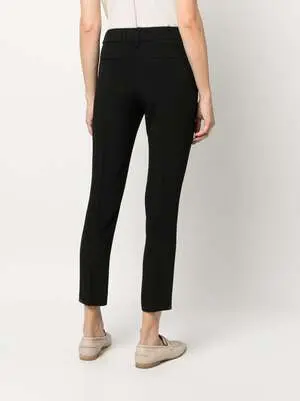 Brunello Cucinelli High-waist Cropped Trousers - Black
