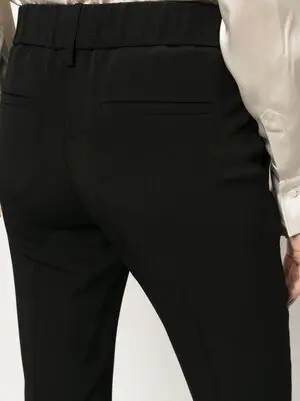 Brunello Cucinelli High-waist Cropped Trousers - Black