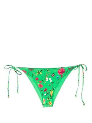MC2 SAINT BARTH Floral-print Bikini Bottoms - Green