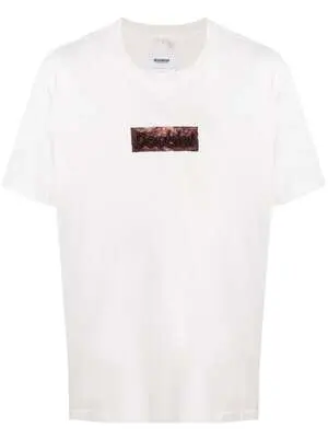 DOUBLET Logo-patch Cotton T-shirt - Neutrals