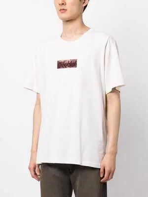 DOUBLET Logo-patch Cotton T-shirt - Neutrals
