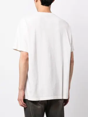DOUBLET Logo-patch Cotton T-shirt - Neutrals