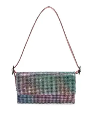 Benedetta Bruzziches Rhinestone-embellished Silk Shoulder Bag - Purple