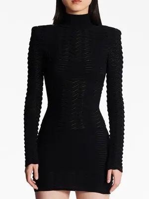 Balmain Long-sleeve Mini Dress