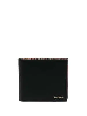 Paul Smith Logo-print Leather Folded Wallet - Black