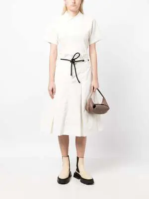 3.1 Phillip Lim Origami High-waisted Midi Skirt - White