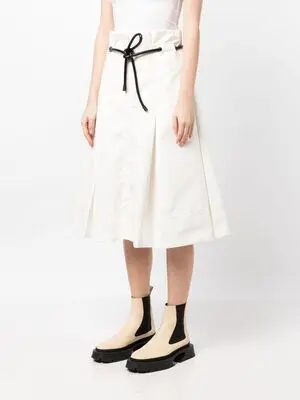 3.1 Phillip Lim Origami High-waisted Midi Skirt - White