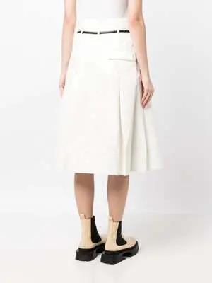 3.1 Phillip Lim Origami High-waisted Midi Skirt - White