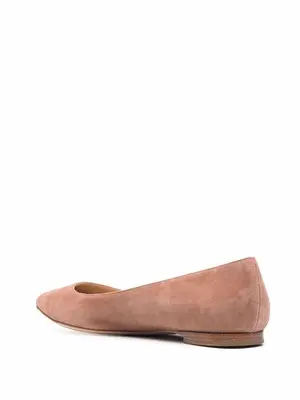 GIANVITO ROSSI Suede Ballerina Shoes - Neutrals