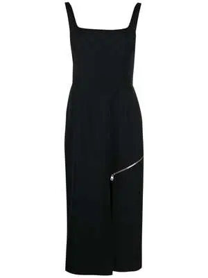 Alexander McQueen Zip-embellished Midi Dress