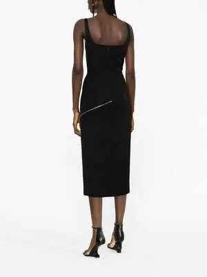 Alexander McQueen Zip-embellished Midi Dress
