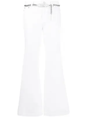 Michael Kors Chain-link Belted Flared Trousers