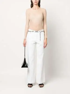 Michael Kors Chain-link Belted Flared Trousers