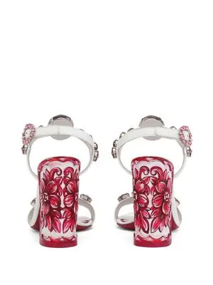 Dolce & Gabbana Majolica-print Embellished Sandals