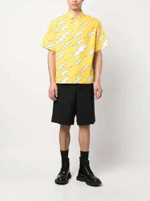Neil Barrett Thunder-print Cotton Shirt