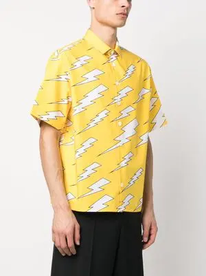 Neil Barrett Thunder-print Cotton Shirt