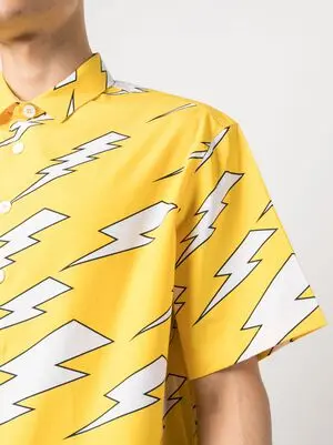 Neil Barrett Thunder-print Cotton Shirt