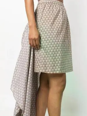 Brunello Cucinelli Starburst Print Cotton Skirt