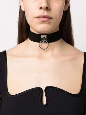 MANOKHI Jacob Suede Choker Necklace