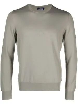 BARBA NAPOLI Crew-neck Coton Jumper - Green