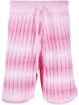 Gcds Knitted Degradé Bermuda Shorts