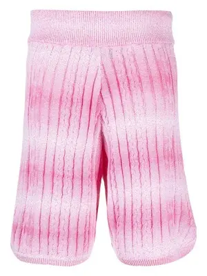 Gcds Knitted Degradé Bermuda Shorts