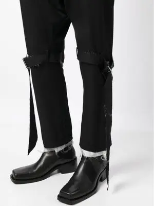SULVAM Frayed-detailed Wool Trousers