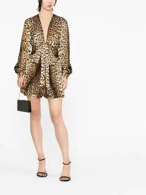 Roberto Cavalli Leopard-print Mini Dress