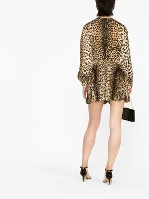 Roberto Cavalli Leopard-print Mini Dress