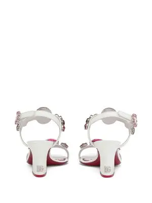 Dolce & Gabbana Majolica-print Crystal-embellished Sandals