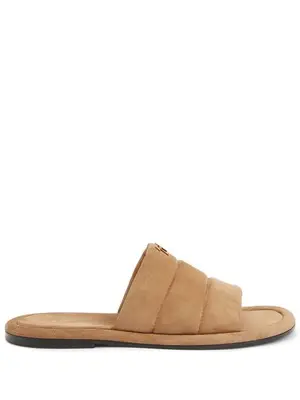 GIUSEPPE ZANOTTI Harmande Quilted Slides - Brown