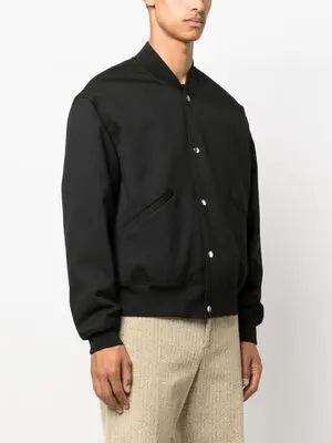 JIL SANDER Plain Cotton Bomber Jacket