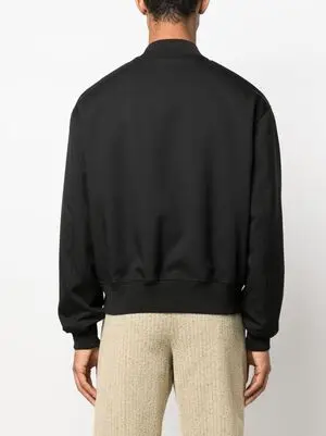 JIL SANDER Plain Cotton Bomber Jacket