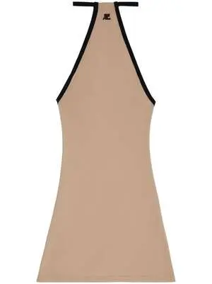 COURREGES Logo-embroidered Minidress