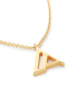 Monica Vinader Alphabet A Charm Necklace - Gold
