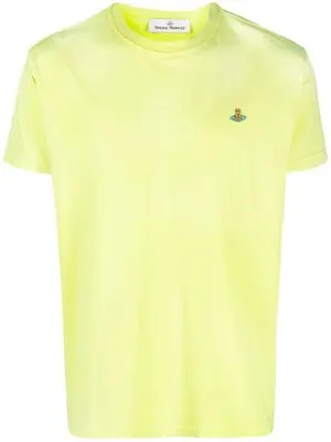 VIVIENNE WESTWOOD Orb Embroidered T-shirt - Yellow