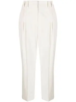 Brunello Cucinelli Cropped Cotton Trousers