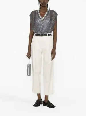 Brunello Cucinelli Cropped Cotton Trousers