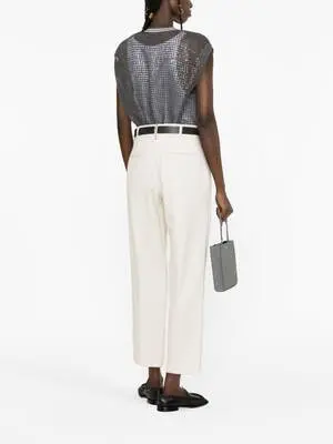 Brunello Cucinelli Cropped Cotton Trousers