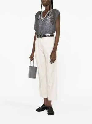 Brunello Cucinelli Cropped Cotton Trousers