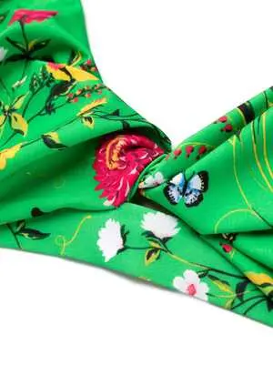 MC2 SAINT BARTH Floral-print Twist Bikini Top