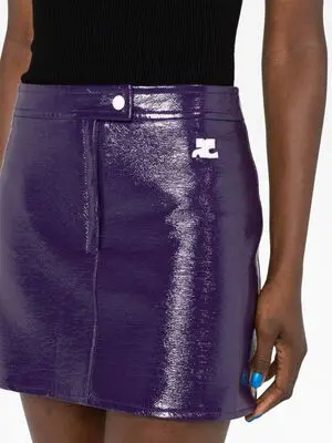 COURREGES Re-edition Vinyl Miniskirt - Purple