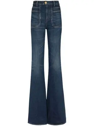 Balmain High-waisted Flared Jeans