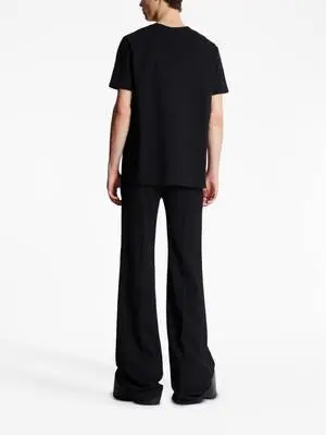 Balmain Embroidered-logo Short-sleeve T-shirt - Black