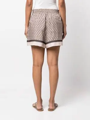 Brunello Cucinelli Graphic-print Silk Shorts