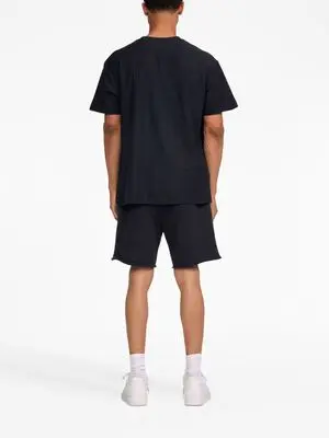 PURPLE BRAND Logo Print Cotton Track Shorts