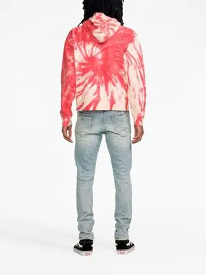 PURPLE BRAND Logo-print Tie-dye Hoodie
