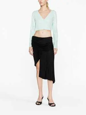 N°21 Low-rise Pleated Asymmetric Skirt